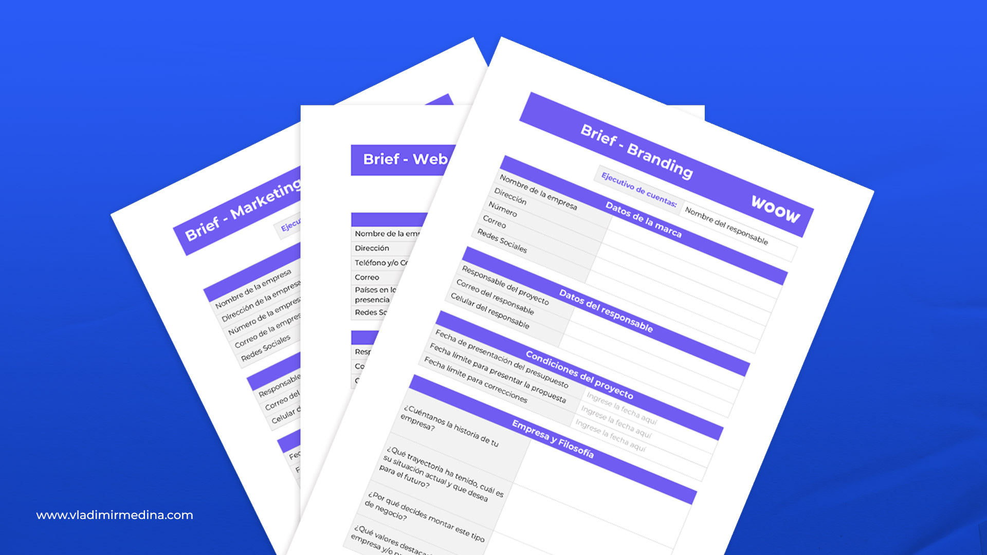 Kit de Briefings Creativos - Vladimir Medina